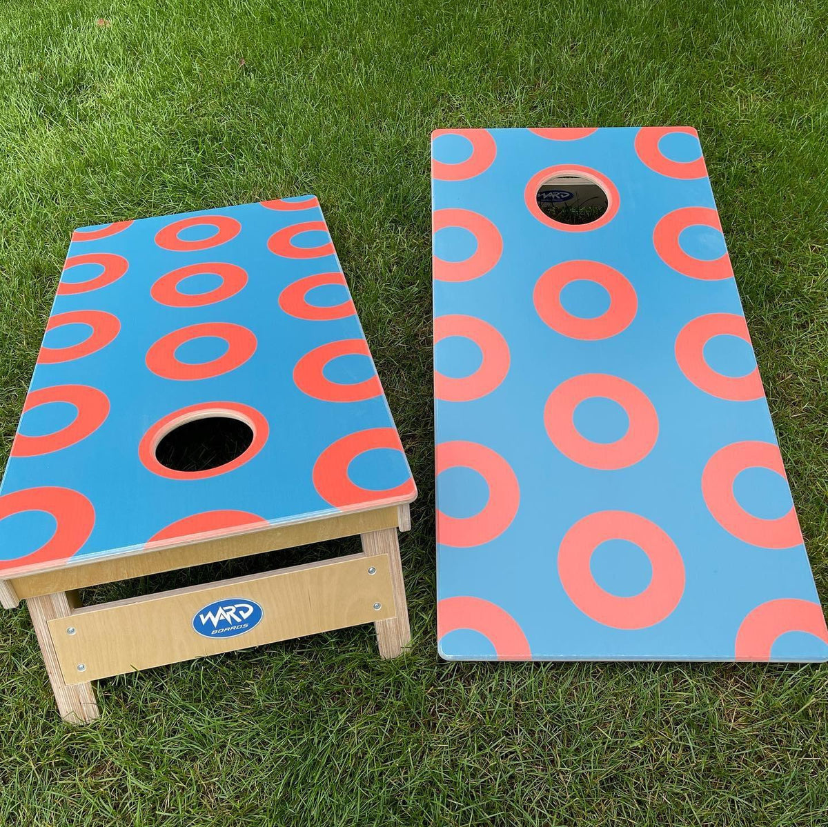 Phish Blue Donut Cornhole Boards FREE SHIPPING! — Ward Boards